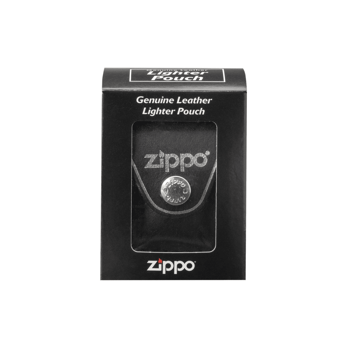 Toc Zippo piele negru clip metalic - Smokers